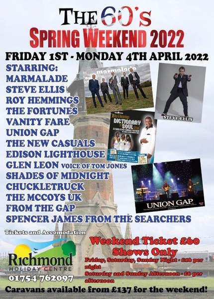 The 60's Spring Weekend Fri 1st Apr 2022 to Mon 4th Apr 2022 - BCM ...